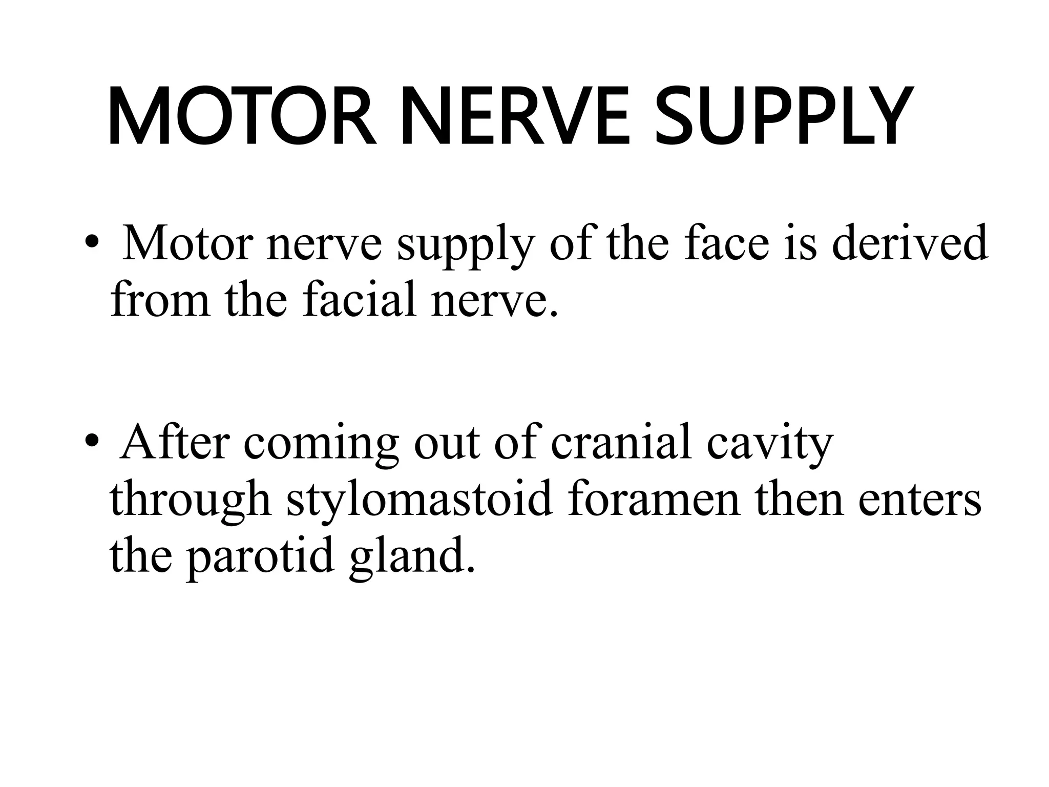 Nerve supply of face & applied | PPTX