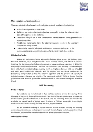 Nestle Milk pak, Production Operational Management | PDF