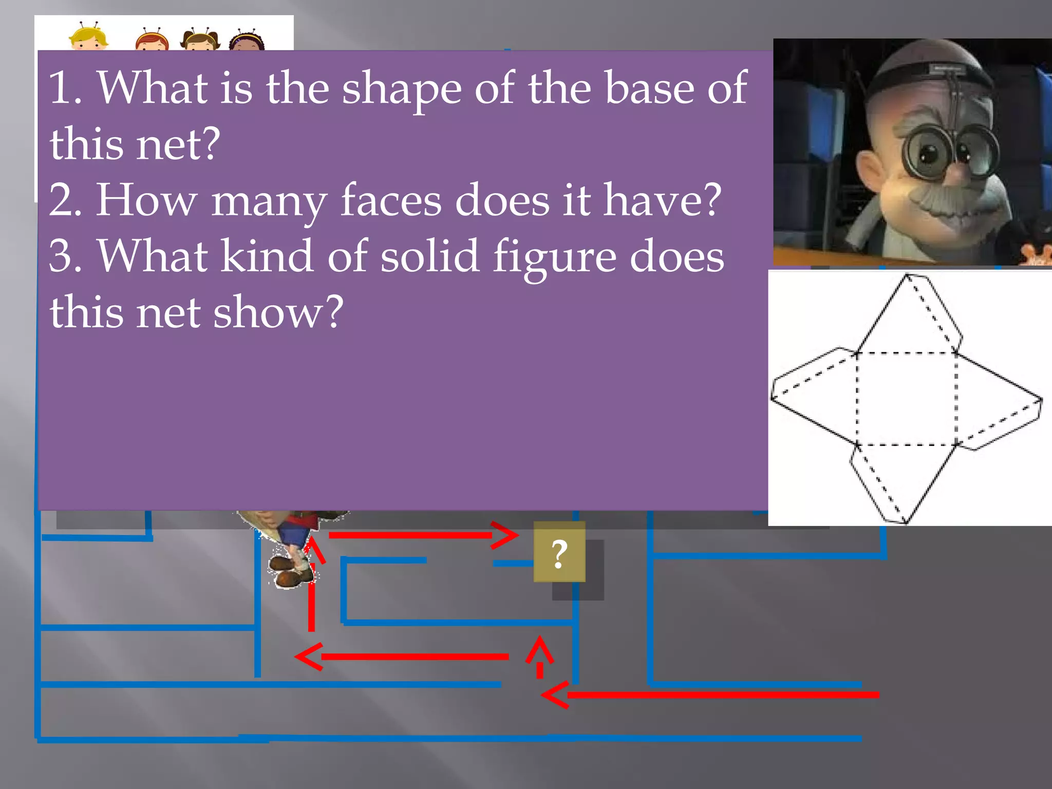 Identifying net of solid figures | PPT