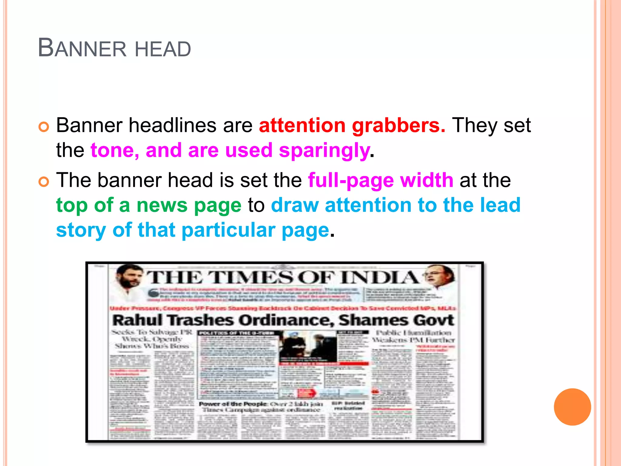 News, types of news, types of headlines | PPTX