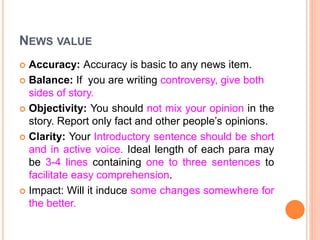 News, types of news, types of headlines | PPTX