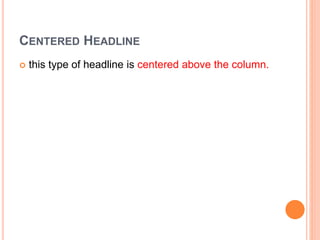 News, types of news, types of headlines | PPTX