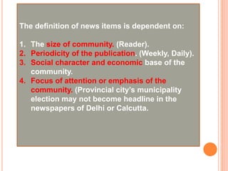 News, types of news, types of headlines | PPTX