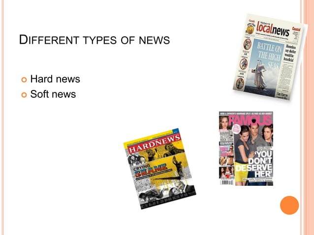 News, types of news, types of headlines | PPTX | Sports