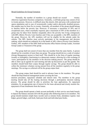 Self help group ( women saving scheme) | DOCX