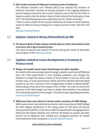 Newsletter on daily professional updates- 15/02/2020 | PDF