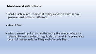 Neuromuscular junction and Neuromuscular transmission | PPTX
