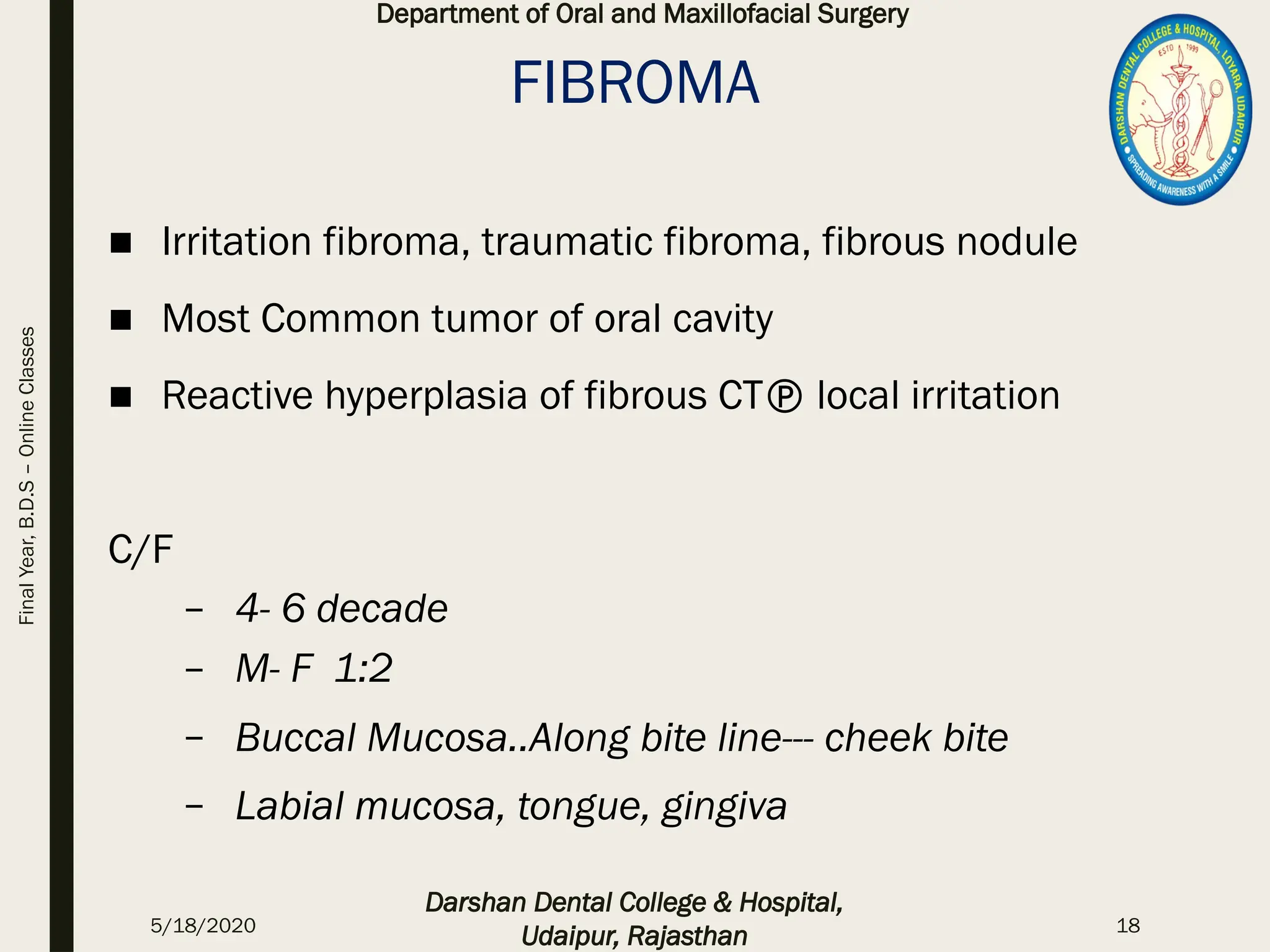 final non odontogenic tumors Oral and Maxillofacial Surgery.pptx