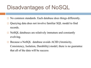 Overview on NoSQL and MongoDB | PPT