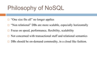 Overview on NoSQL and MongoDB | PPT