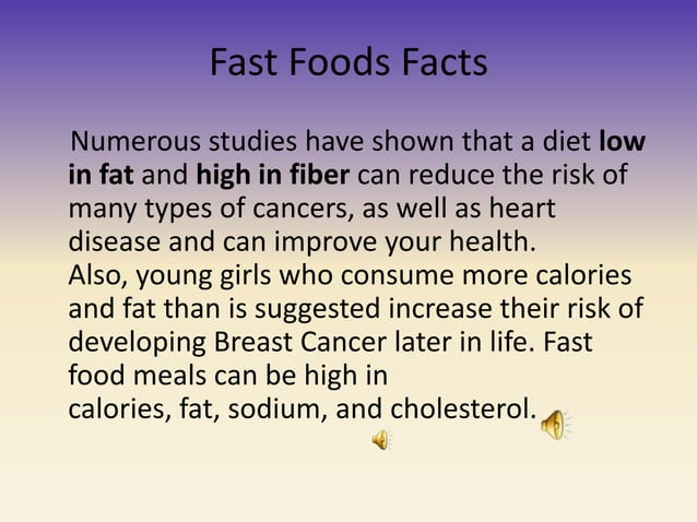 Fast Foods Nutrition Facts | PPT