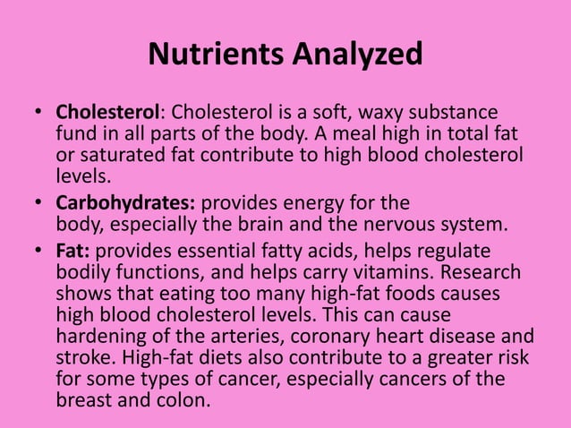 Fast Foods Nutrition Facts | PPT