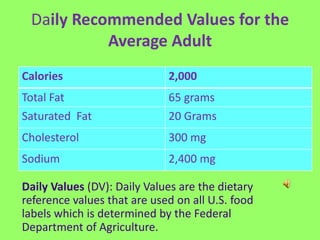 Fast Foods Nutrition Facts | PPT