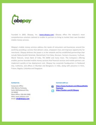 OboPay Influencers Report: Top 20 Mobile Commerce, Mobile Banking ...