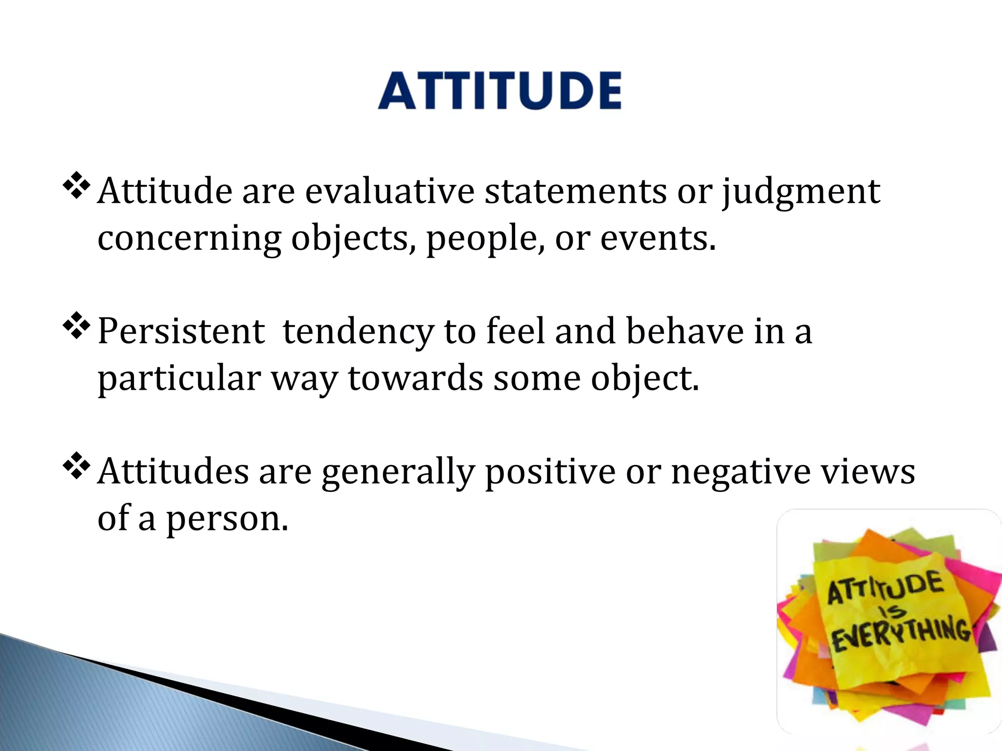 Attitude and Valus PPT | PPT