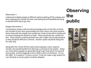Observe. Question. Design. | PDF