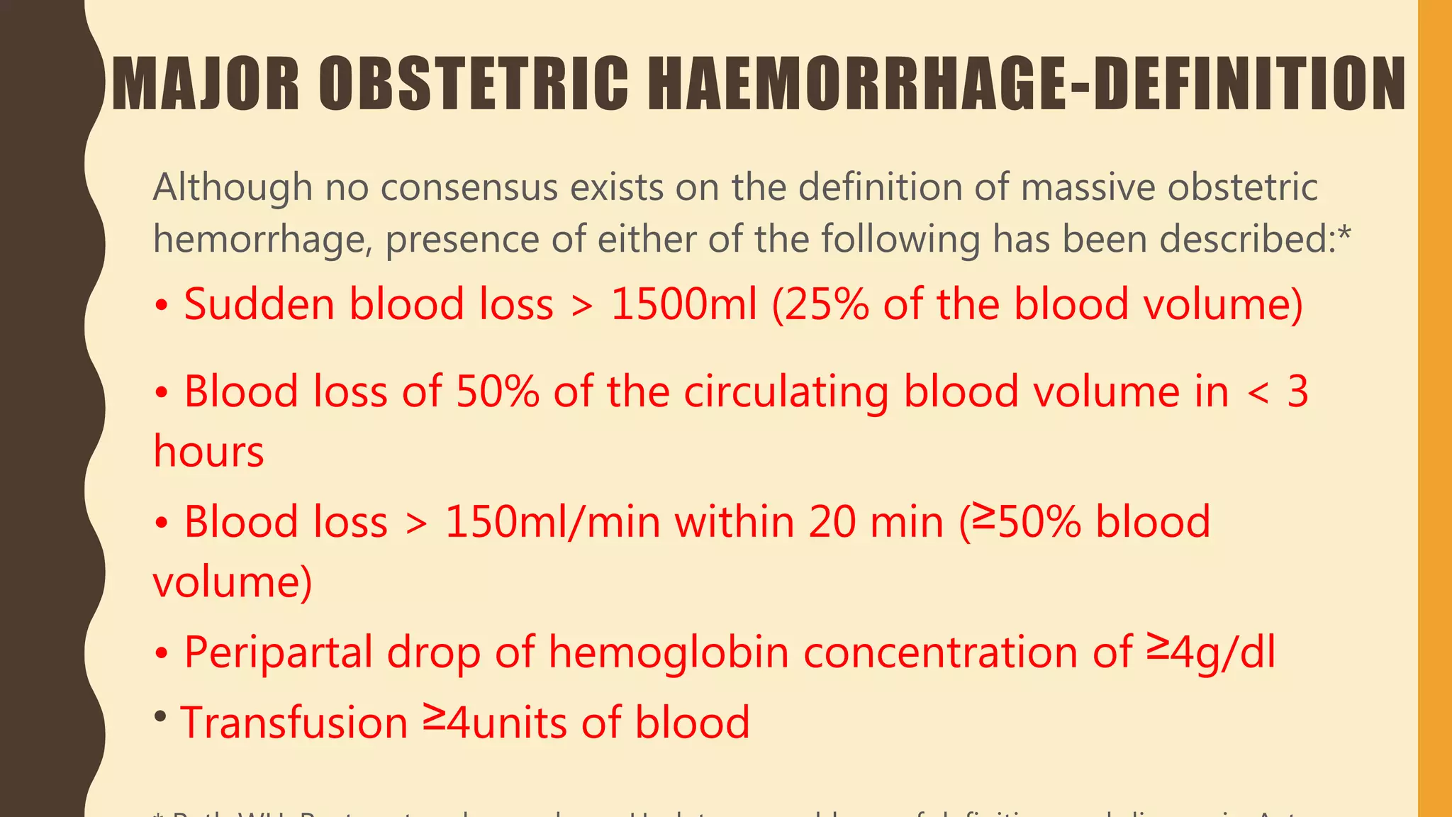 Anaesthetic management of obstetric emergencies | PPTX