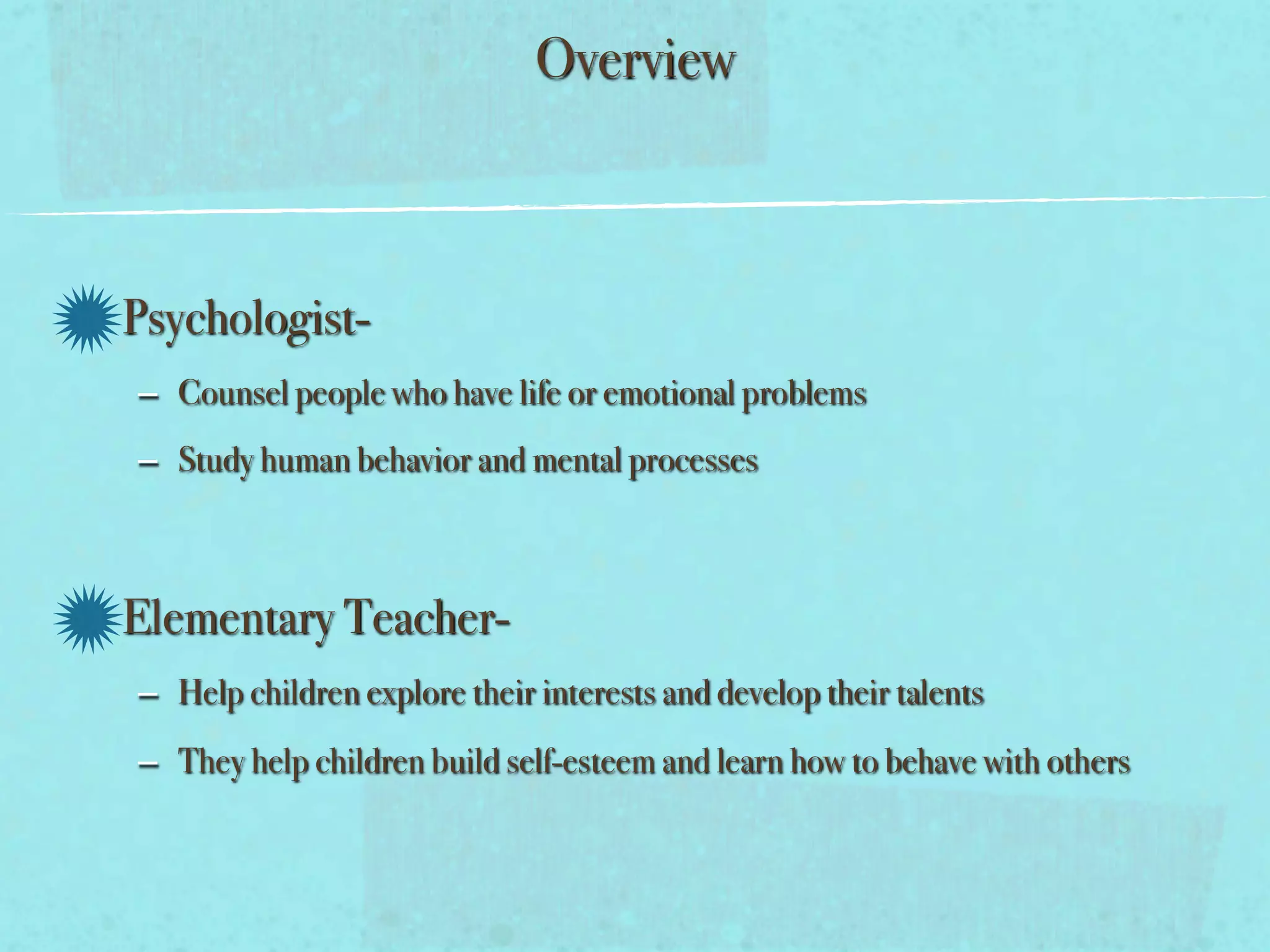 Final occupations powerpoint | KEY | Family and Relationships