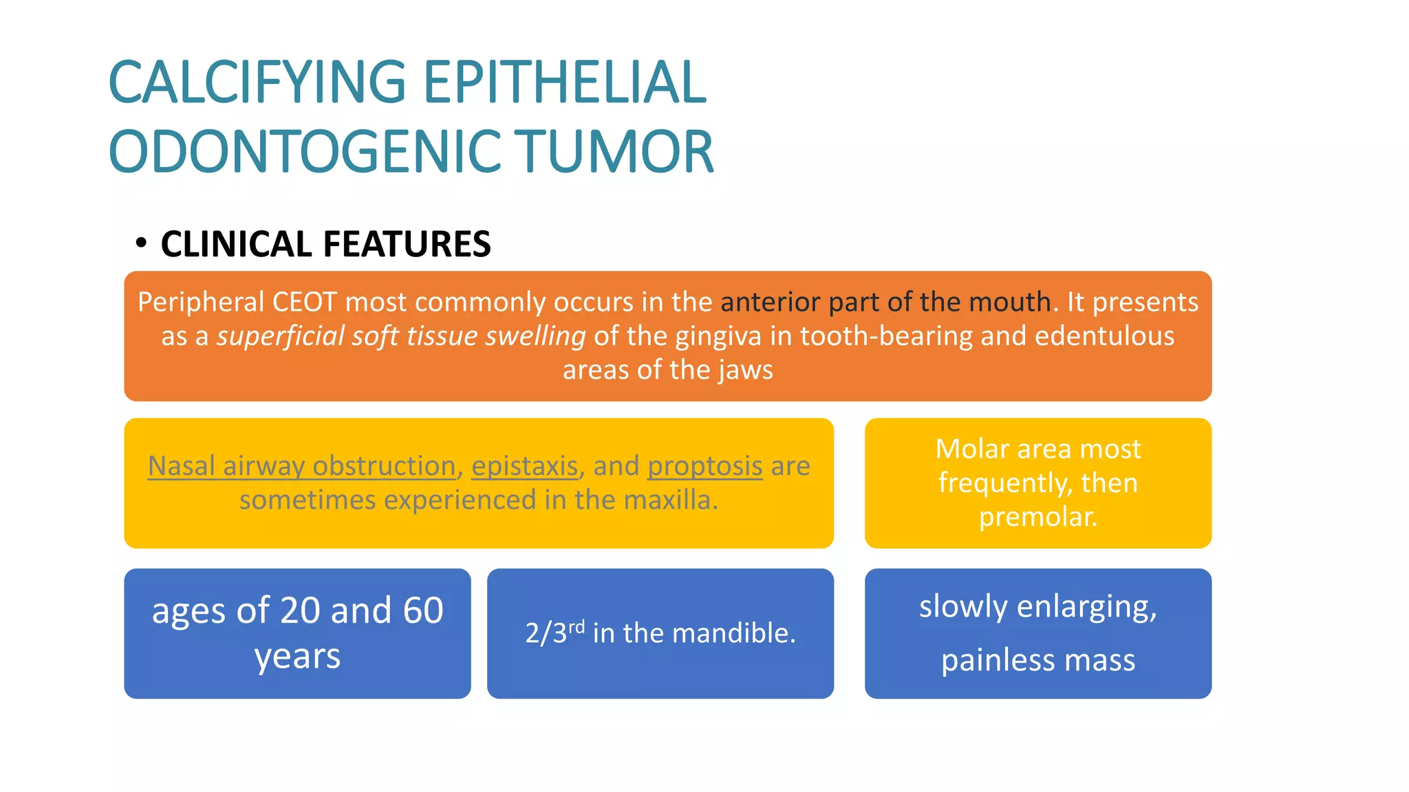 Odontogenic Tumors Oral Pathology | PPTX