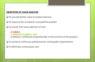 Value Analysis Value Engineering & Business Process Reengineering ...