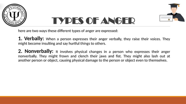 Anger and types of anger in psychology presentation | PPTX