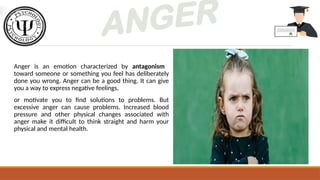 Anger and types of anger in psychology presentation | PPTX