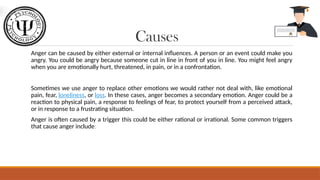 Anger and types of anger in psychology presentation | PPTX