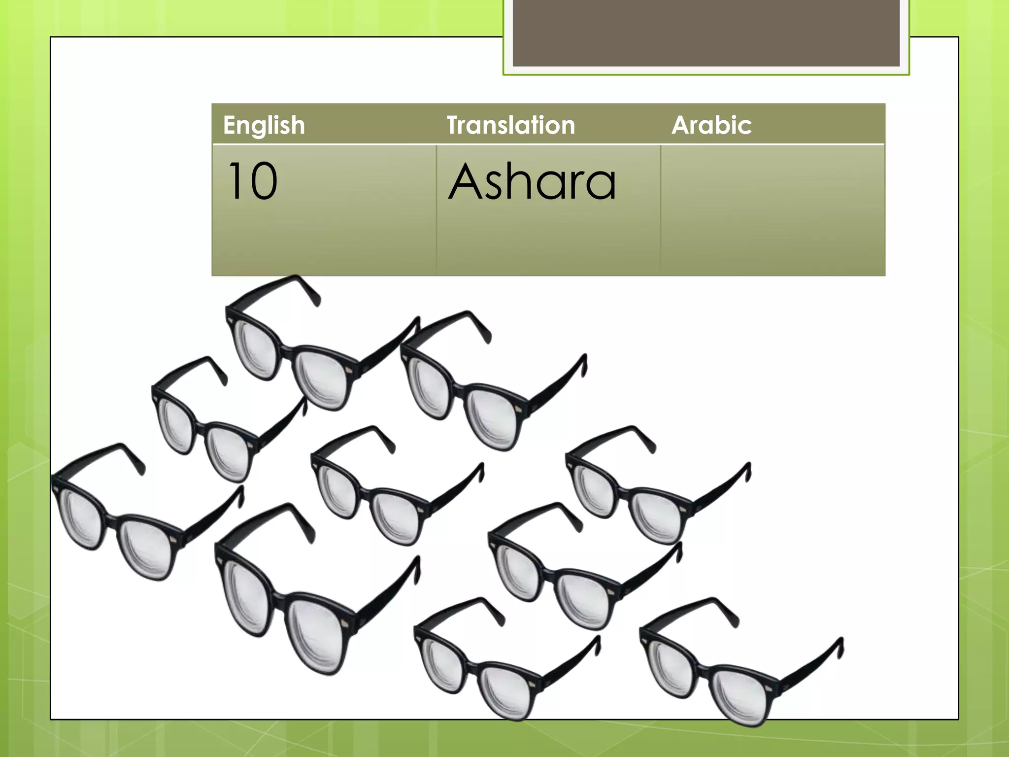 Arabic Numbers 1-10 lesson. | PPTX