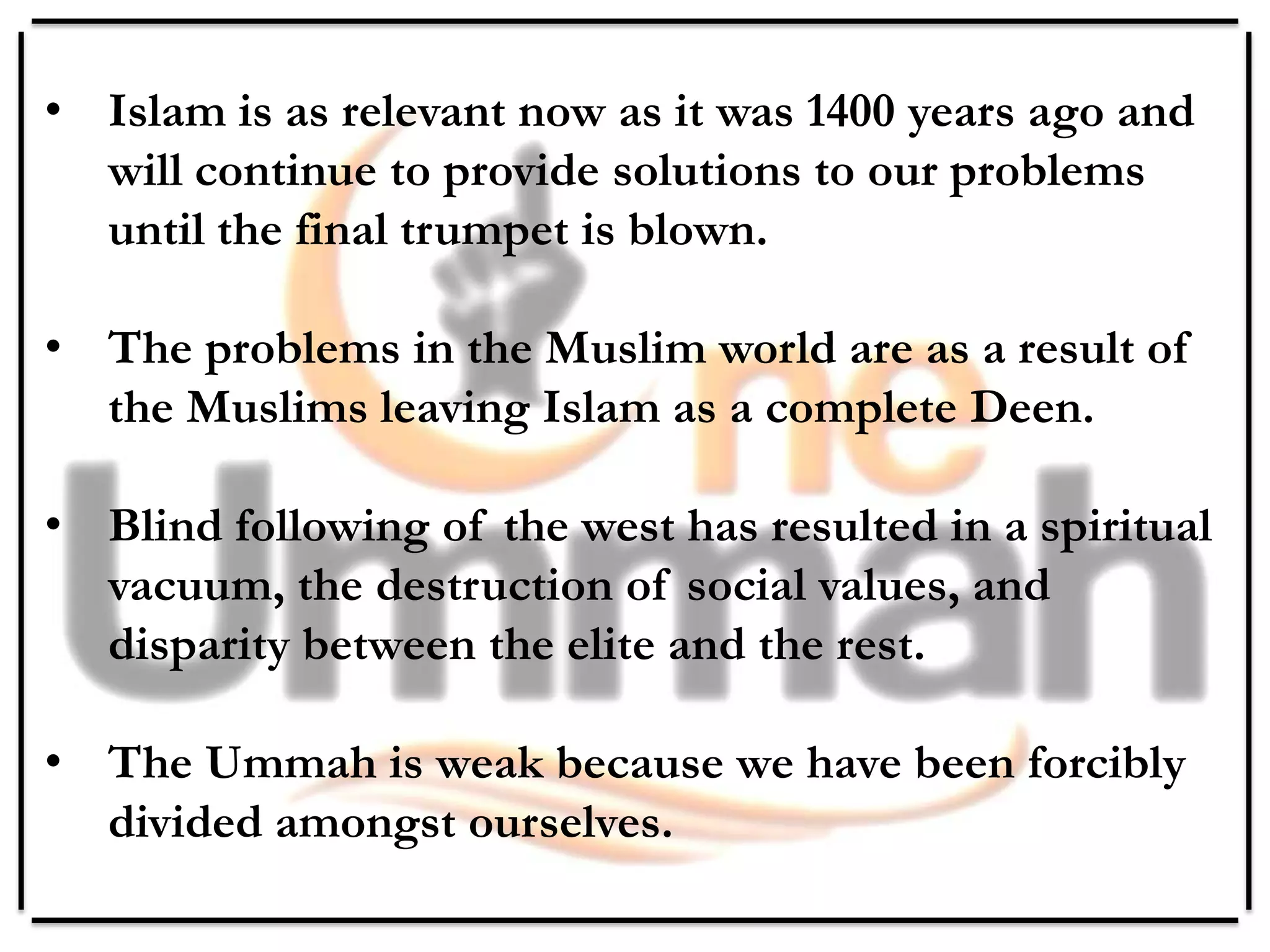 One Ummah | PPTX