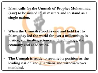 One Ummah | PPTX