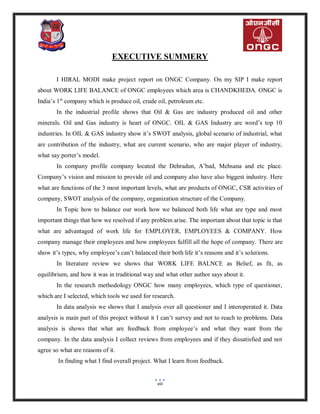 Employee's work life balance in ONGC-A'Bad | PDF