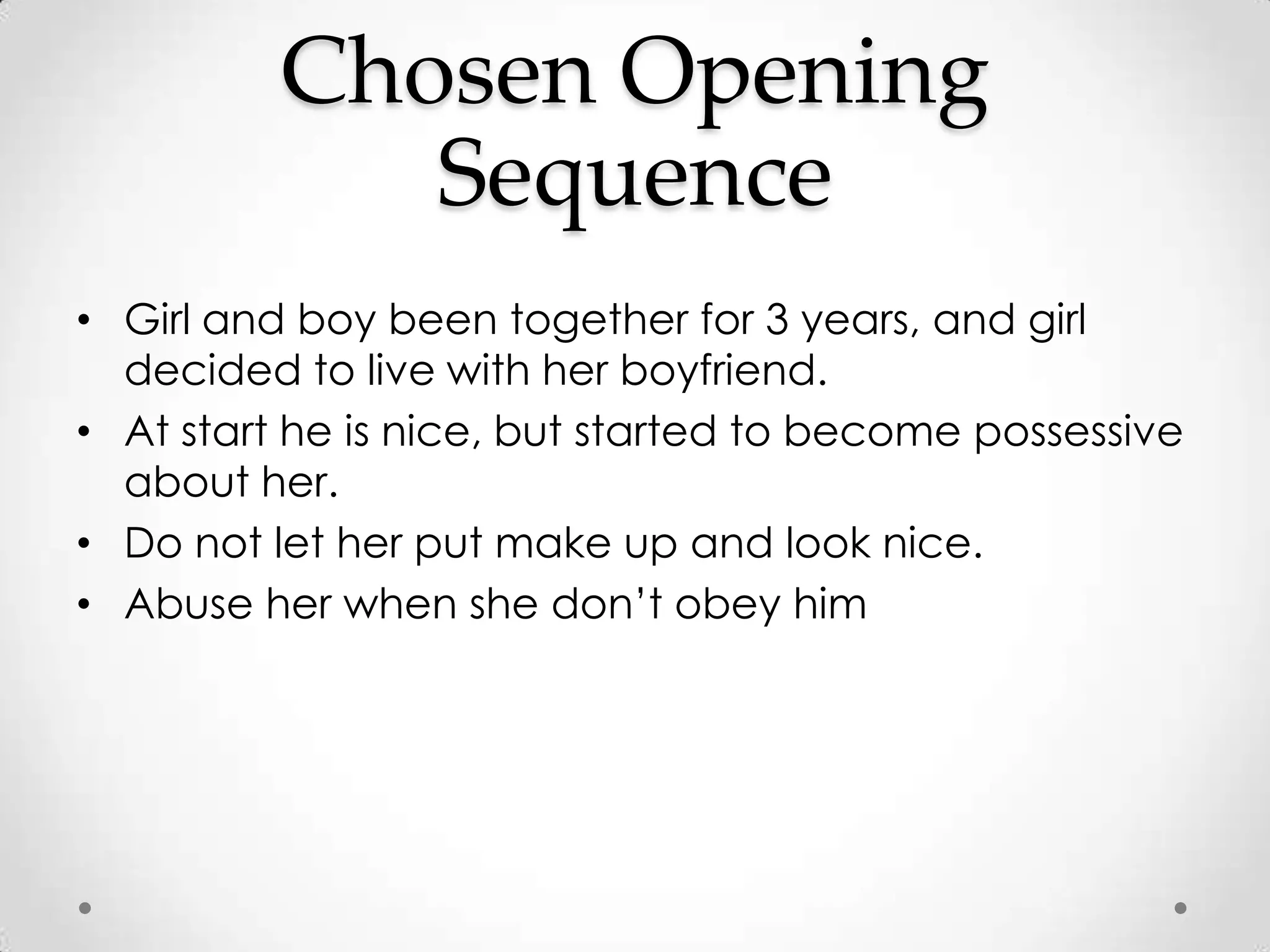 Final opening sequence draft 2 part 1 | PPT