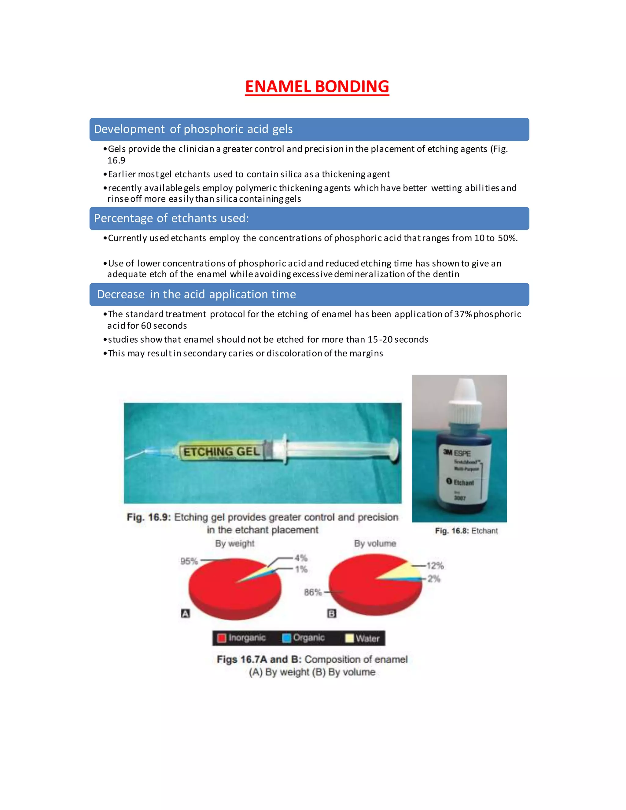 Bonding to Enamel and Dentin Bonding to Enamel and Dentin | DOCX