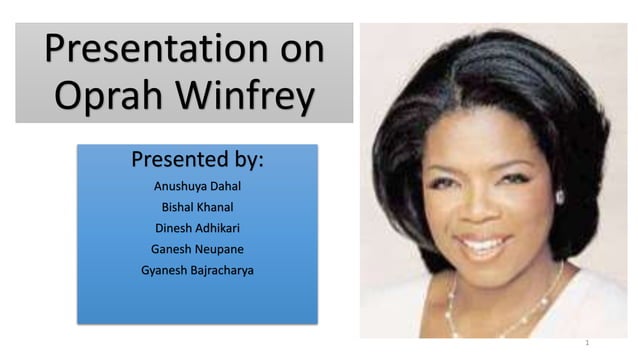 Oprah Winfrey biography | PPT