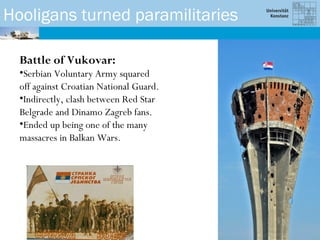 Balkan Conflict and Football // Hooliganism in Football | PPT