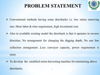 A Tractor Driven Onion Harvester | PPT