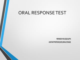oral test | PPT