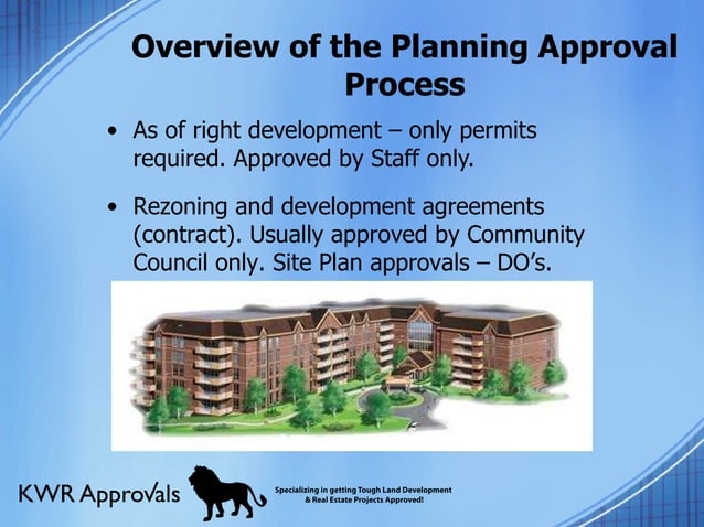 Secrets of a Successful Land Development Approval Process | PPT