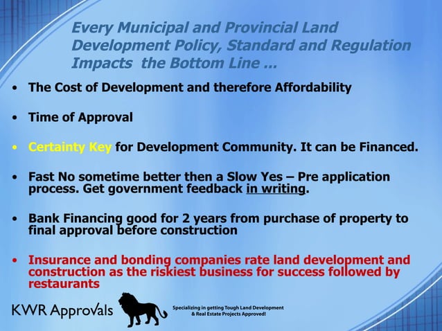 Secrets of a Successful Land Development Approval Process | PPT