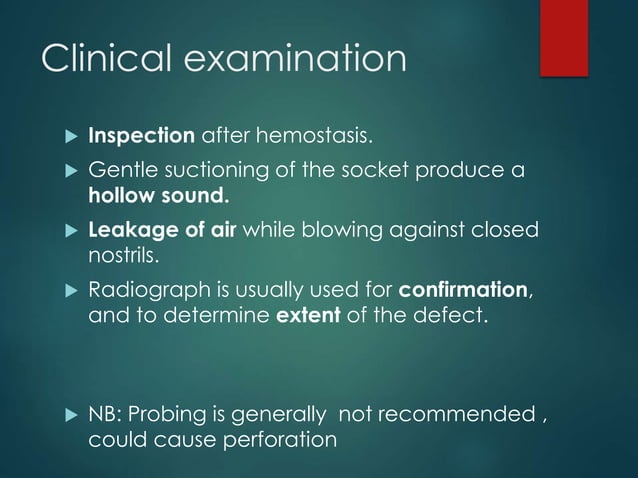 Oroantral Communication and Fistula | PPTX | Ear, Nose and Throat ...