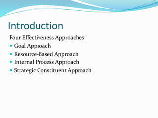 Organisational Effectiveness Theroies | PPTX