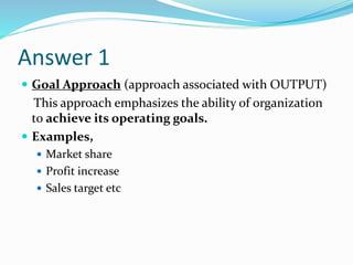 Organisational Effectiveness Theroies | PPTX