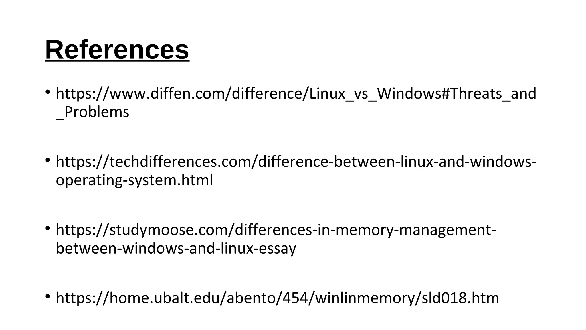 Windows V/S Linux OS - Comparison | PPT