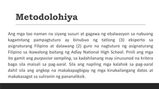 LEARNERS' ACTIVITY SHEETS (LAS) FILIPINO | PPTX