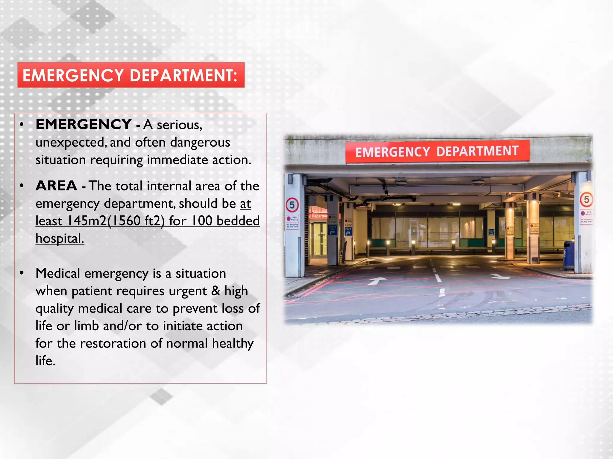 literature study for EMERGENCY DEPARTMENT in hospital | PDF