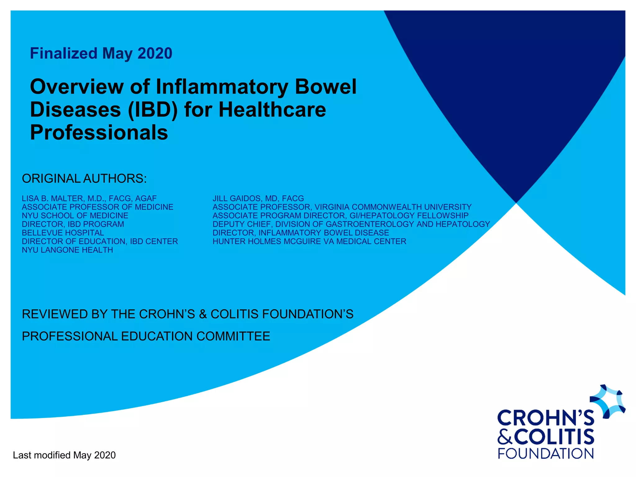Overview of IBD for Healthcare Professionals | PDF