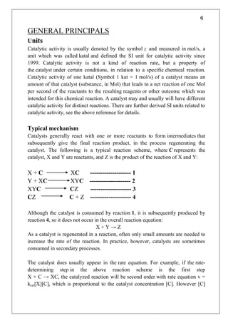 SHORT NOTE ON CATALYST . | PDF | Chemistry | Science