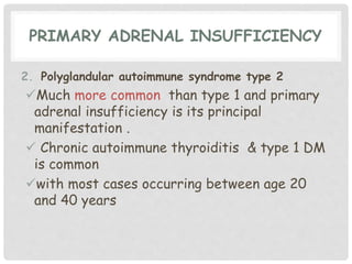 Primary Adrenal Insufficiency | PPTX