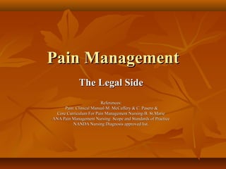 Pain Management in Health Care: Implications | PPT