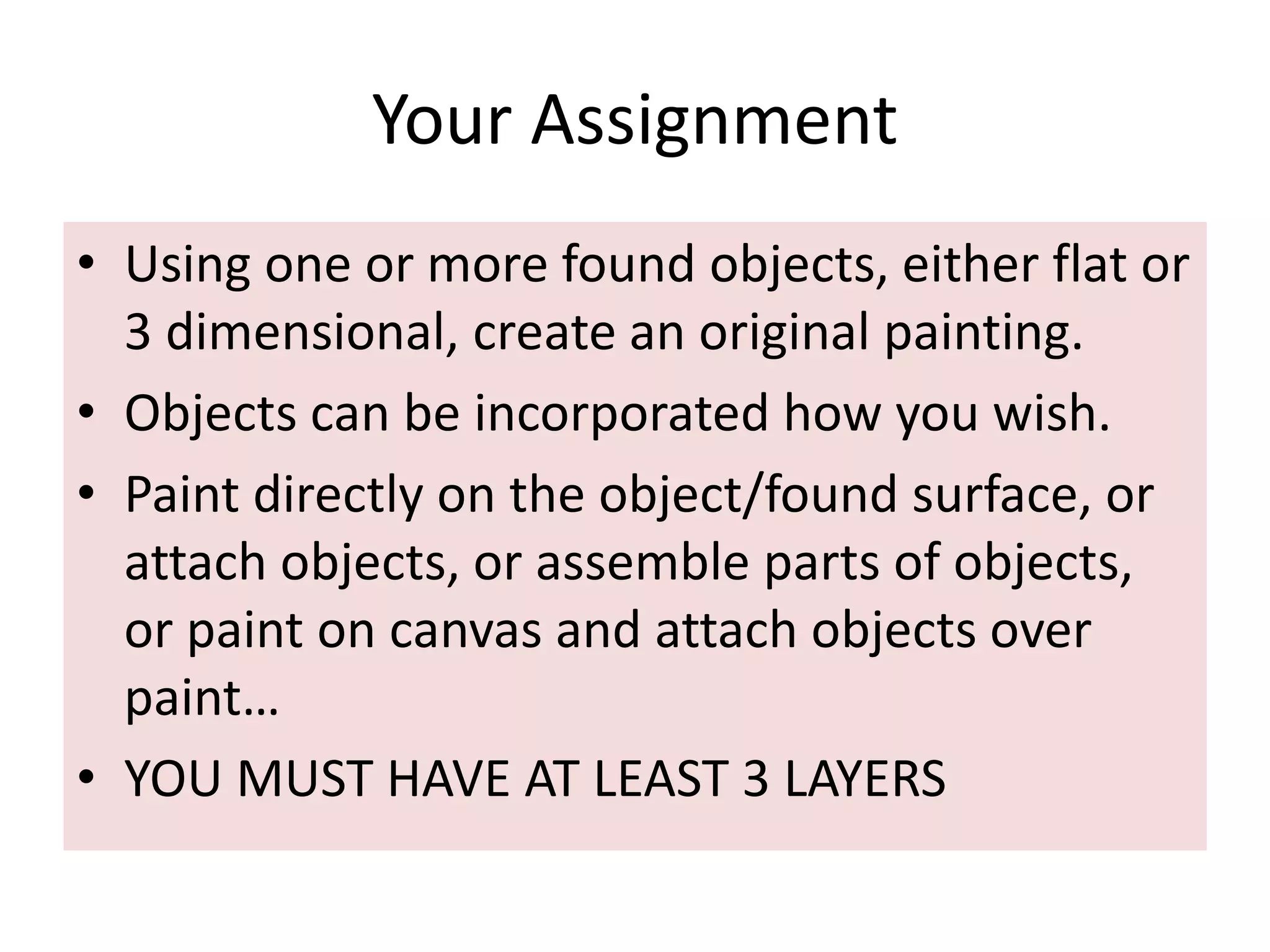 Final painting project texture assemblage | PPTX